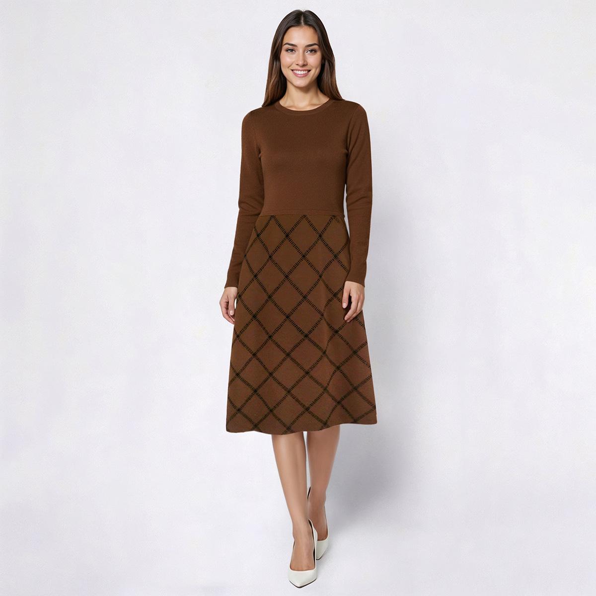 Click here for Womens Ninety Clothing Diagonal Diamond Fit & Flar... prices